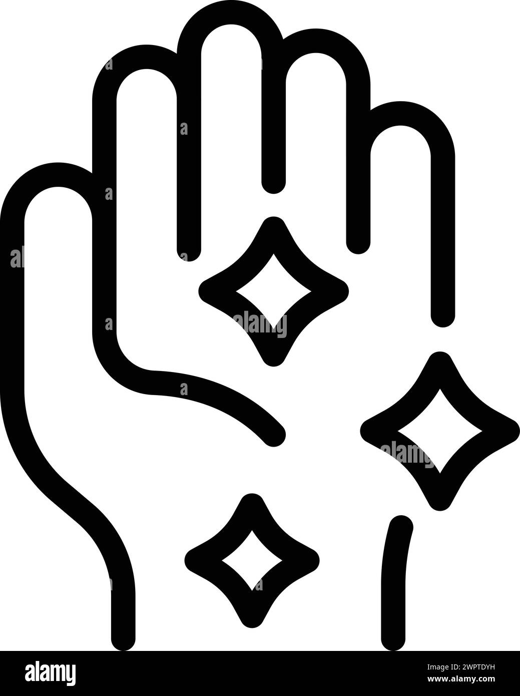 Clean washed hands icon outline vector. Cleansing skincare body ...