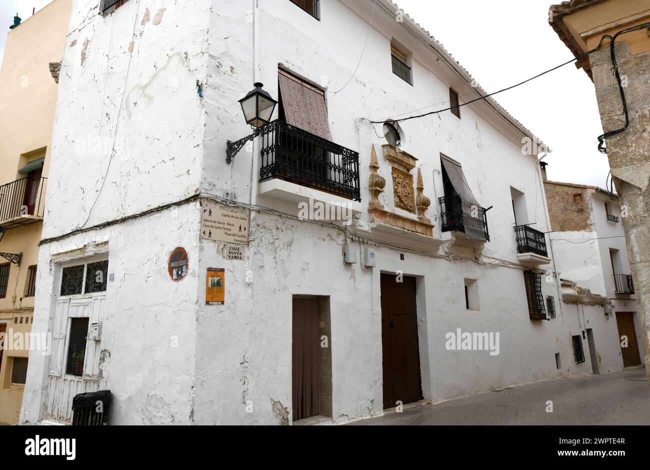 Requena, Barrio de la Villa (Medieval enclosure). Valencia, Spain Stock ...