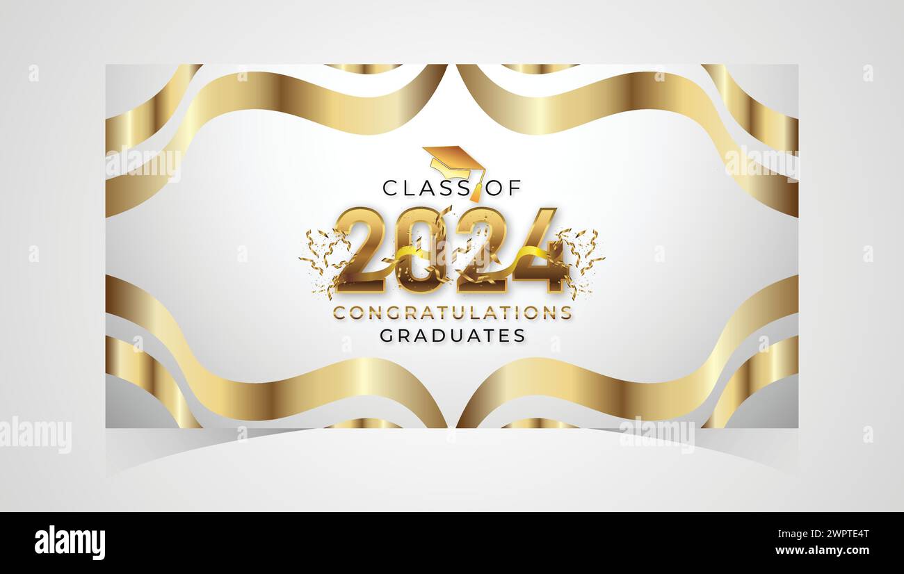Class of 2024 Congratulations Graduates. Academic Cap and Diploma ...