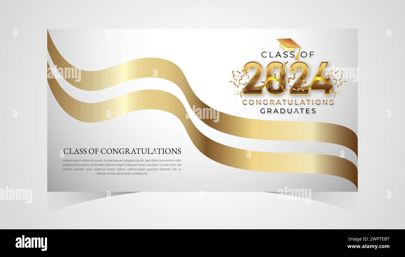 Class of 2024 Congratulations Graduates. Academic Cap and Diploma ...