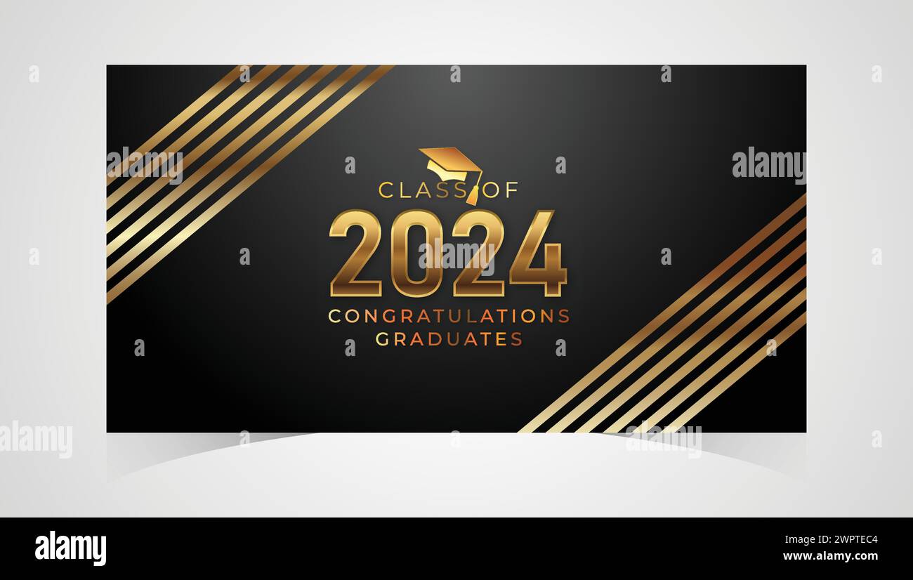 Class of 2024 Congratulations Graduates. Academic Cap and Diploma ...