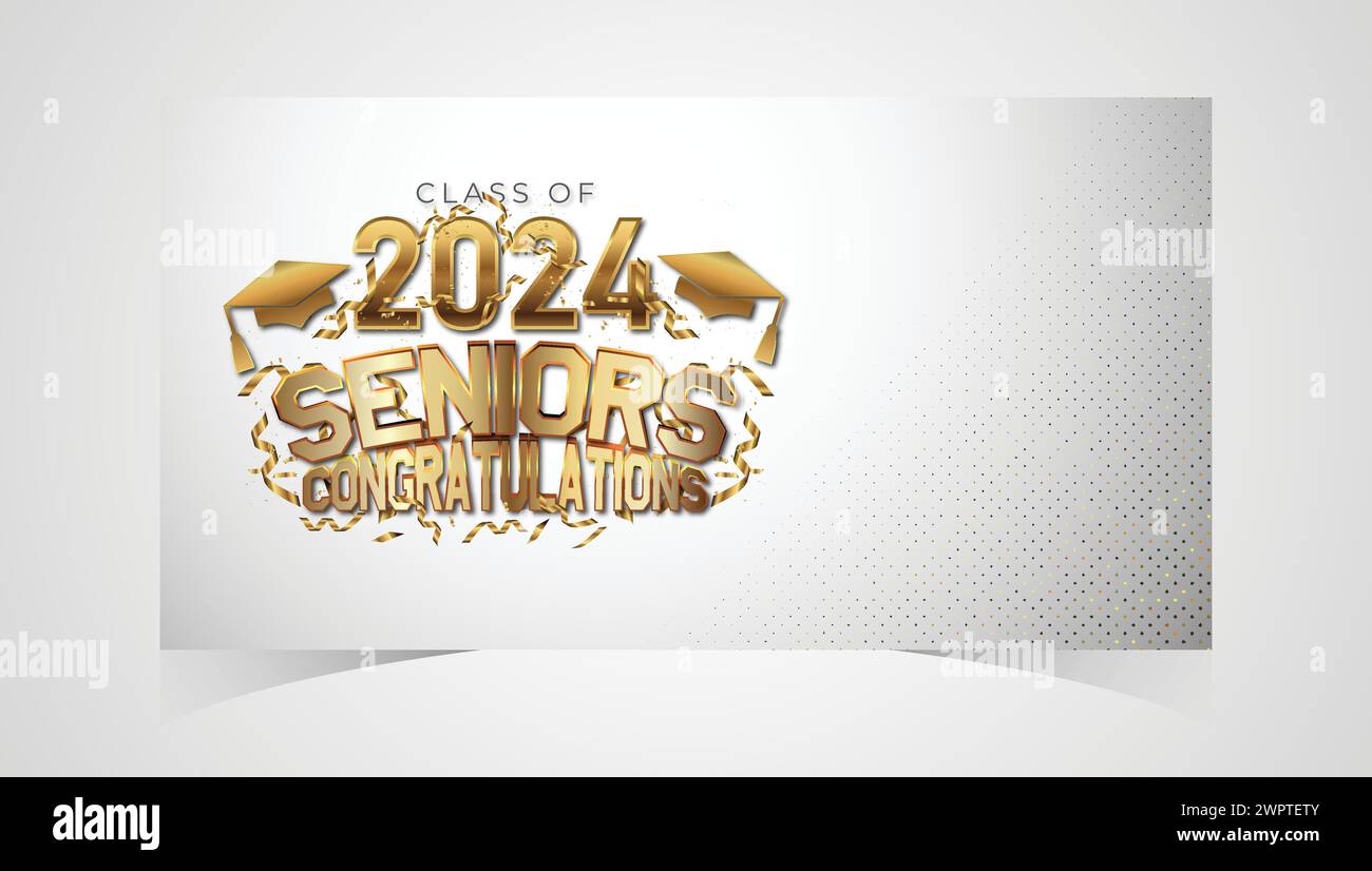 Class of 2024 Congratulations Graduates. Academic Cap and Diploma ...