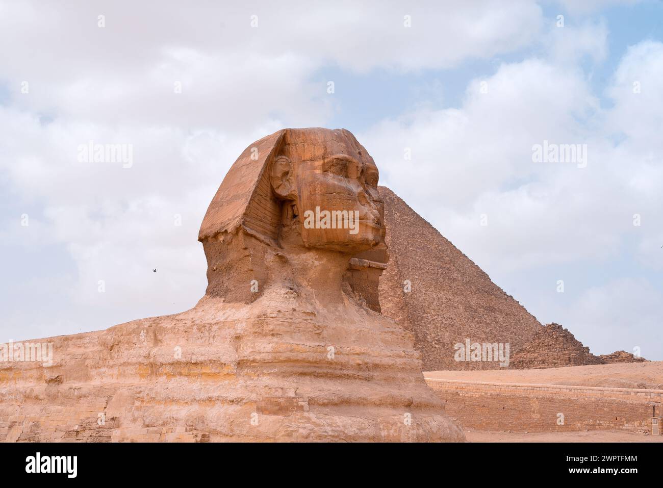 The Great Sphinx of Giza in front of the Pyramids in Giza, Egypt Stock ...