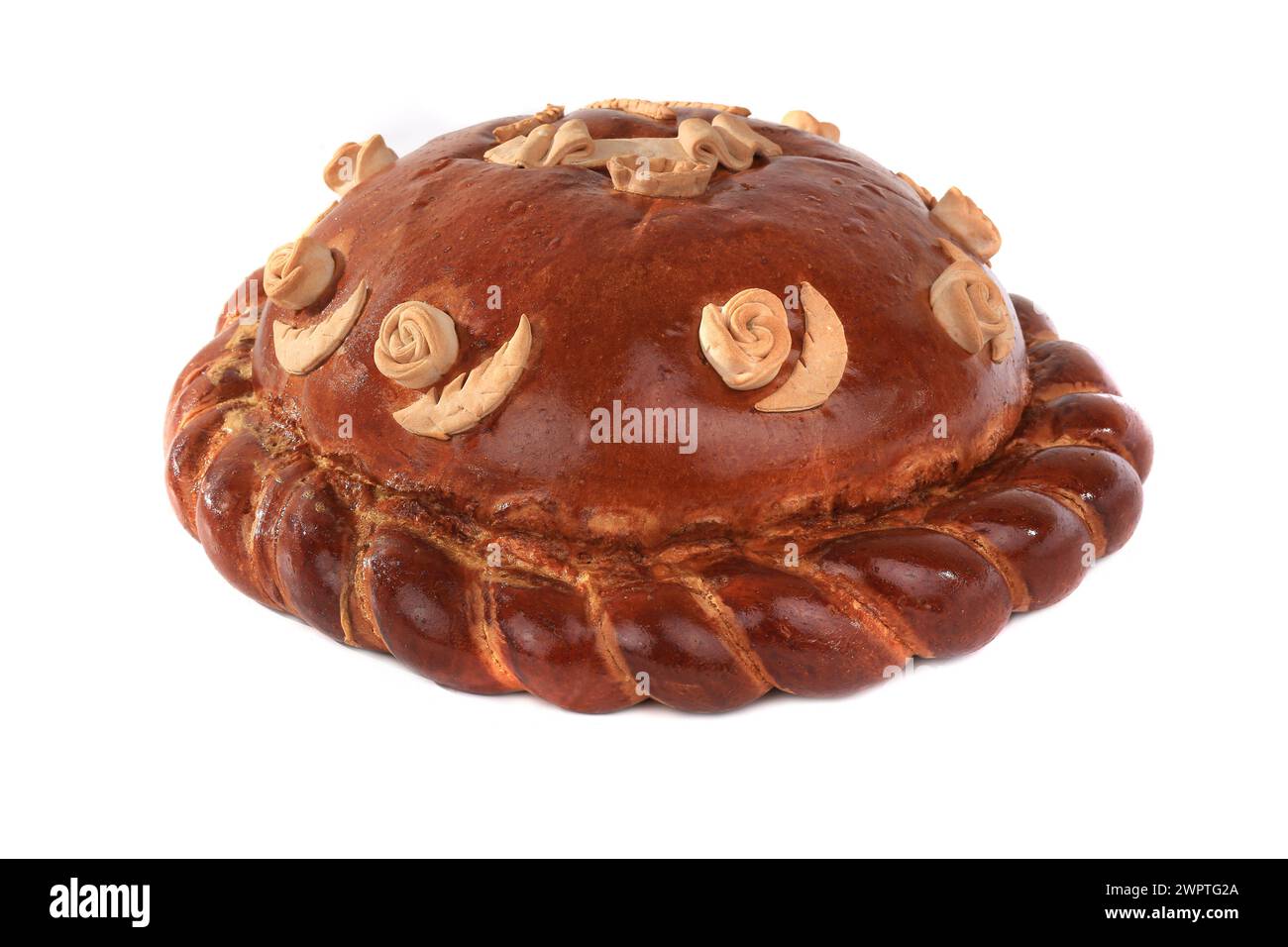 Wedding bread on a white background Stock Photo - Alamy