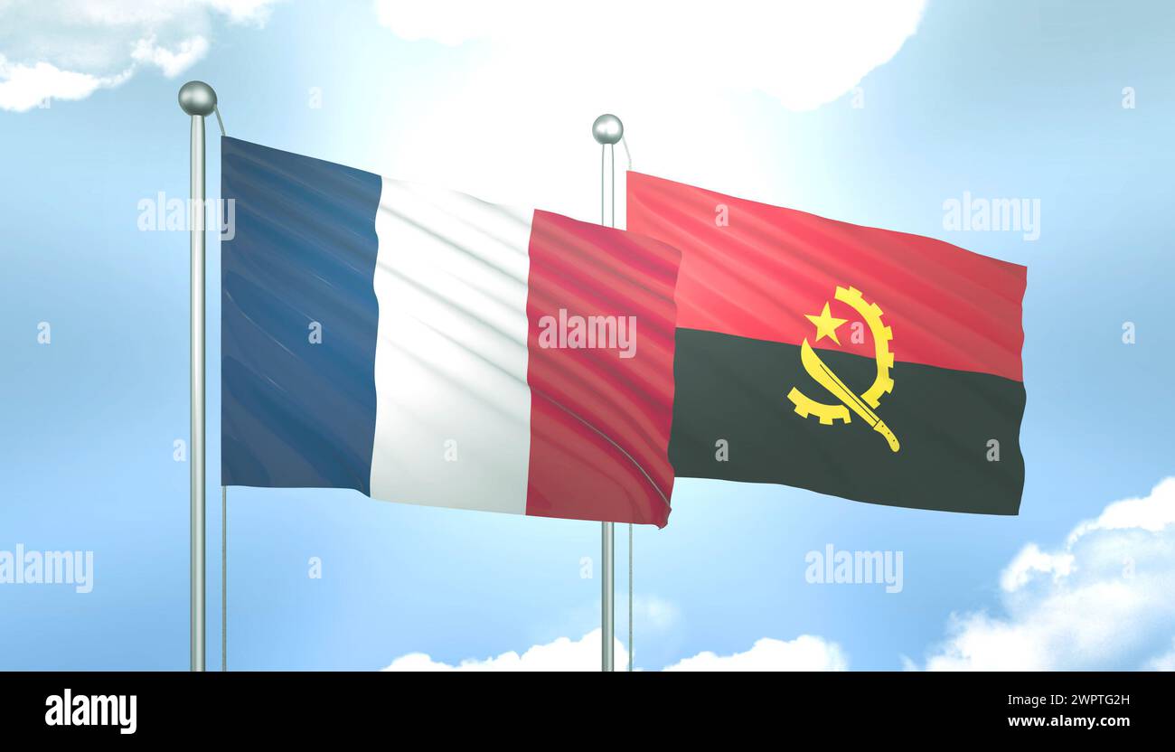 France angola flag hi-res stock photography and images - Alamy