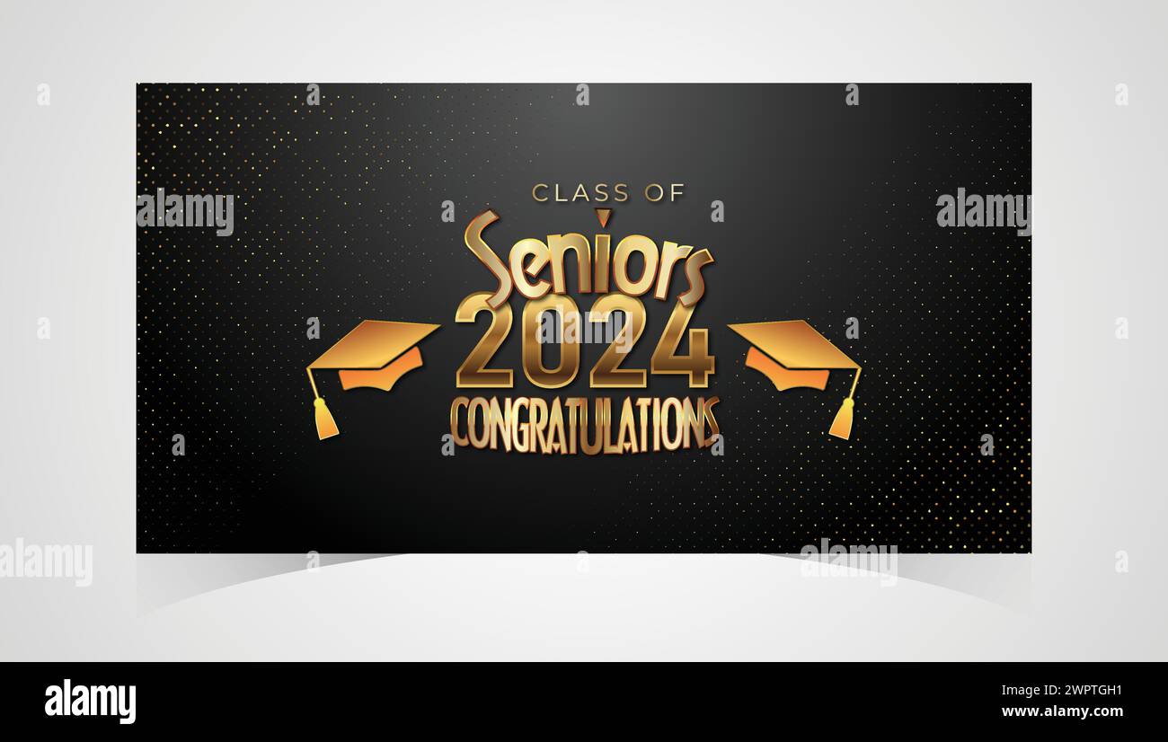 Class of 2024 Congratulations Graduates. Academic Cap and Diploma ...