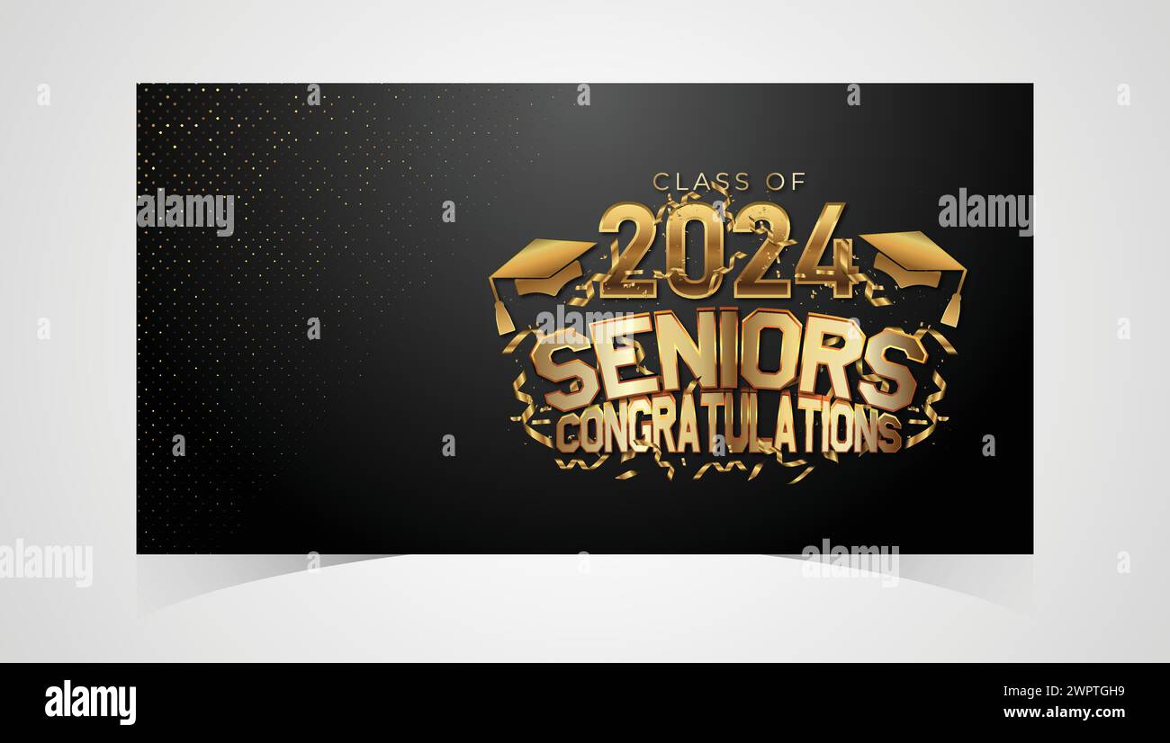 Class of 2024 Congratulations Graduates. Academic Cap and Diploma ...