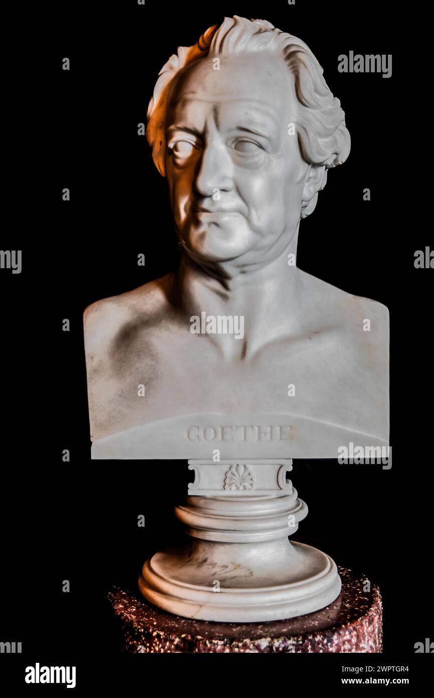 Goethe's Bueste, neo-renaissance, neo-baroque style interiors, Miramare ...