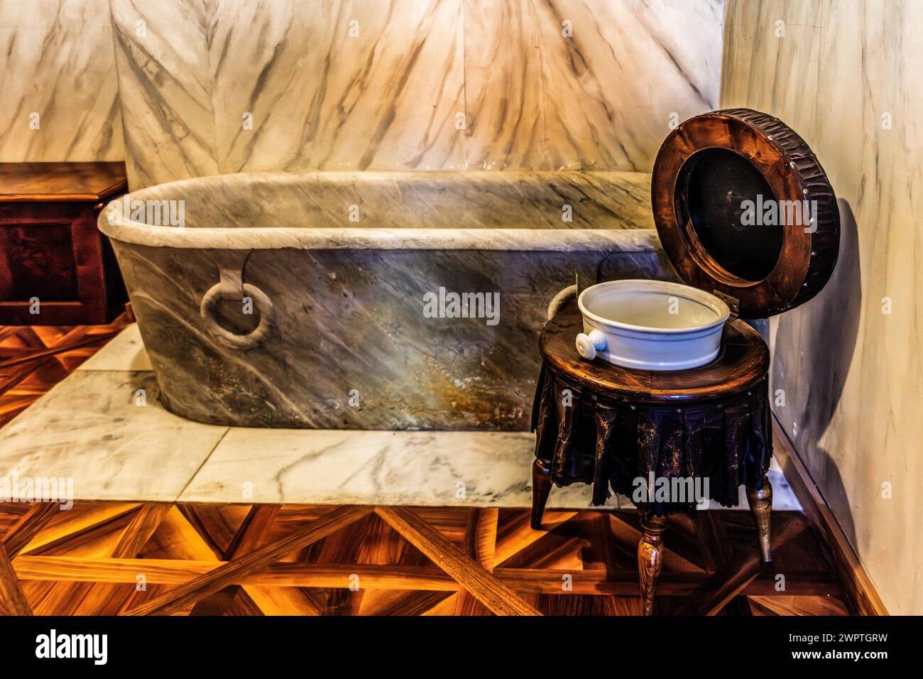 Bath, Miramare Castle with marvellous view of the Gulf of Trieste, 1870 ...