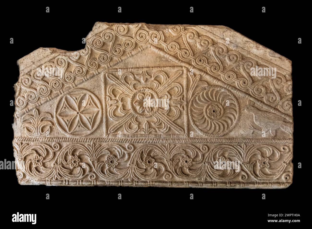 Carved limestone from the Lombard period, 9th century, Santa Maria in ...