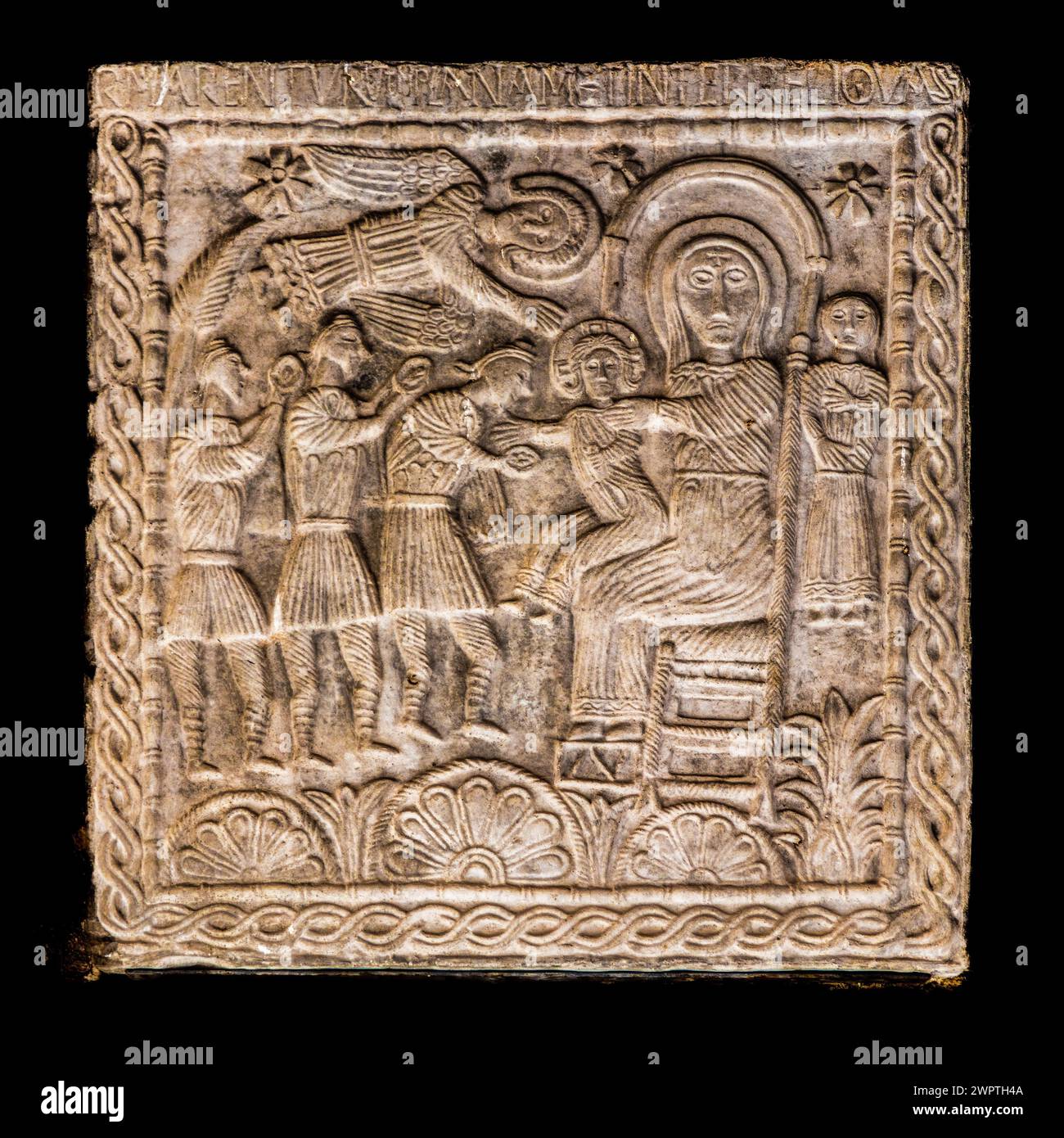 Old town centre with Longobard relief, Cividale del Friuli, town with ...