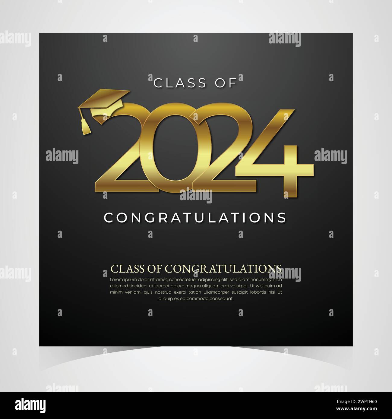 Class of 2024 Congratulations Graduates. Academic Cap and Diploma ...