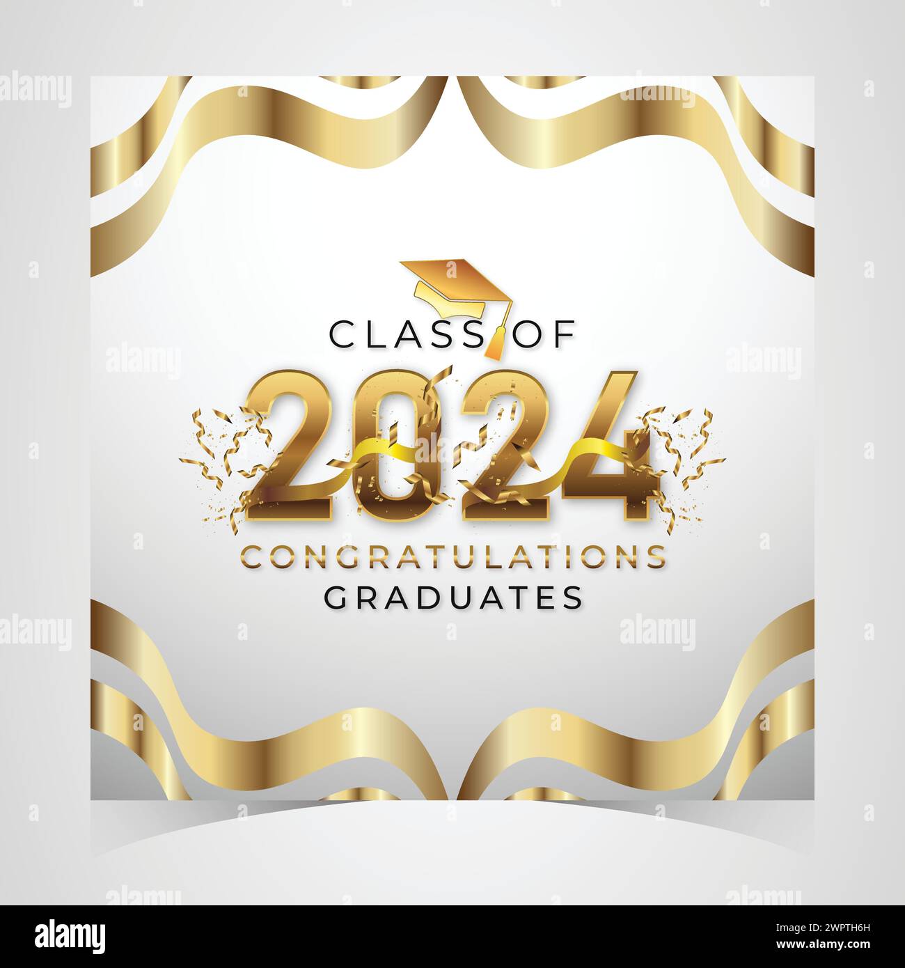 Class of 2024 Congratulations Graduates. Academic Cap and Diploma ...