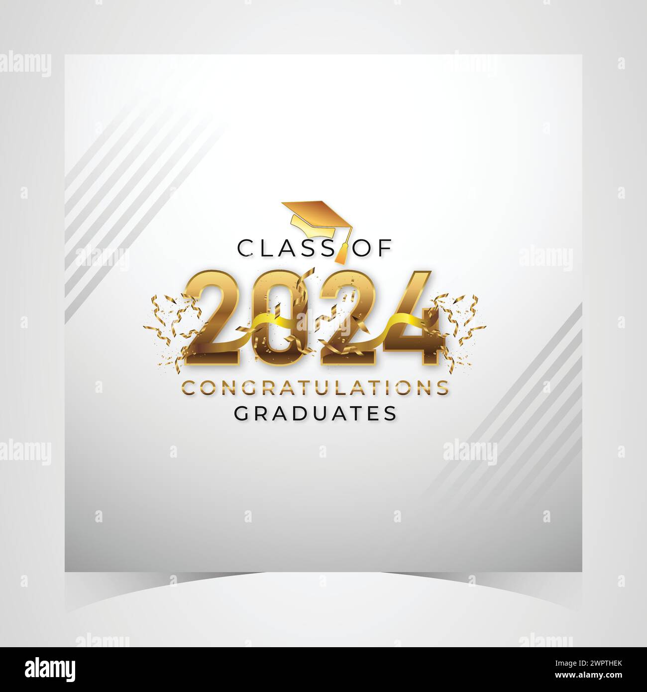 Class of 2024 Congratulations Graduates. Academic Cap and Diploma ...