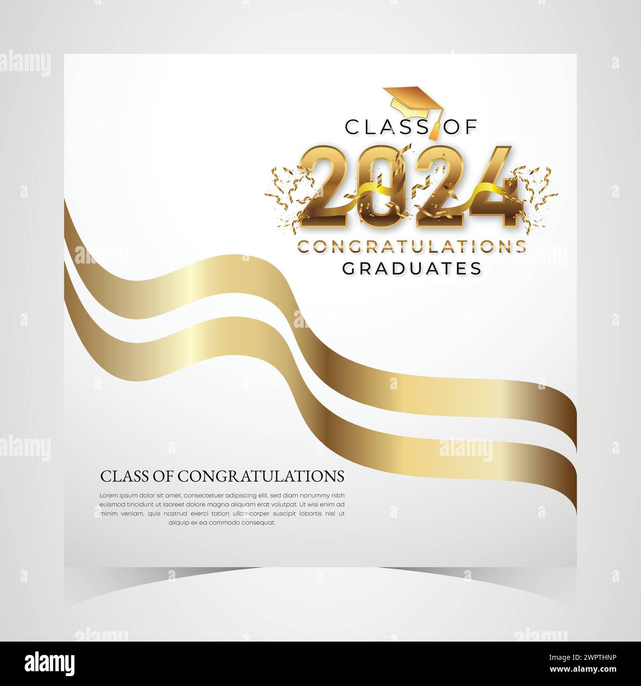 Class of 2024 Congratulations Graduates. Academic Cap and Diploma ...