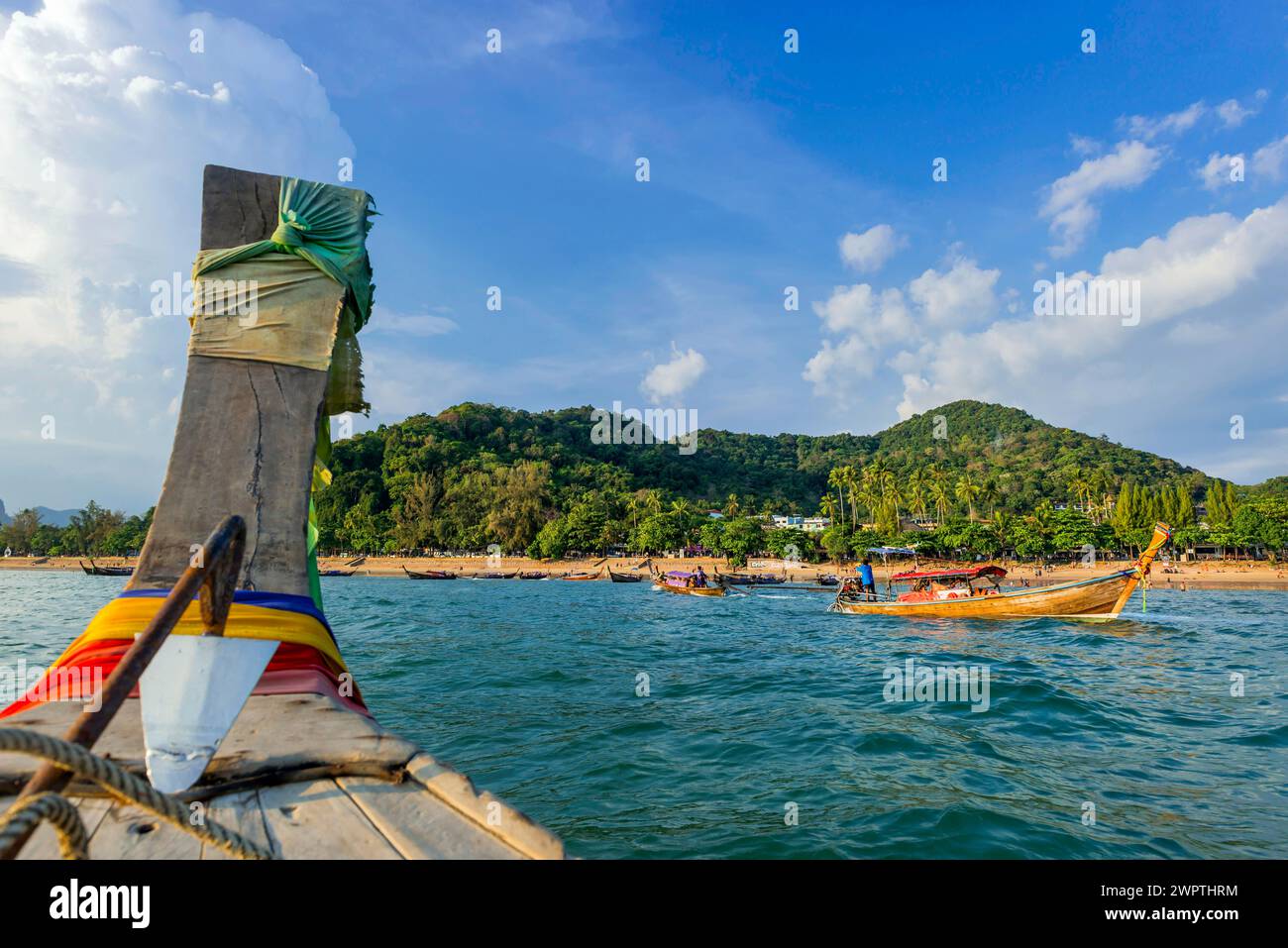 Longtail boat for transporting tourists, water taxi, taxi boat, fishing ...