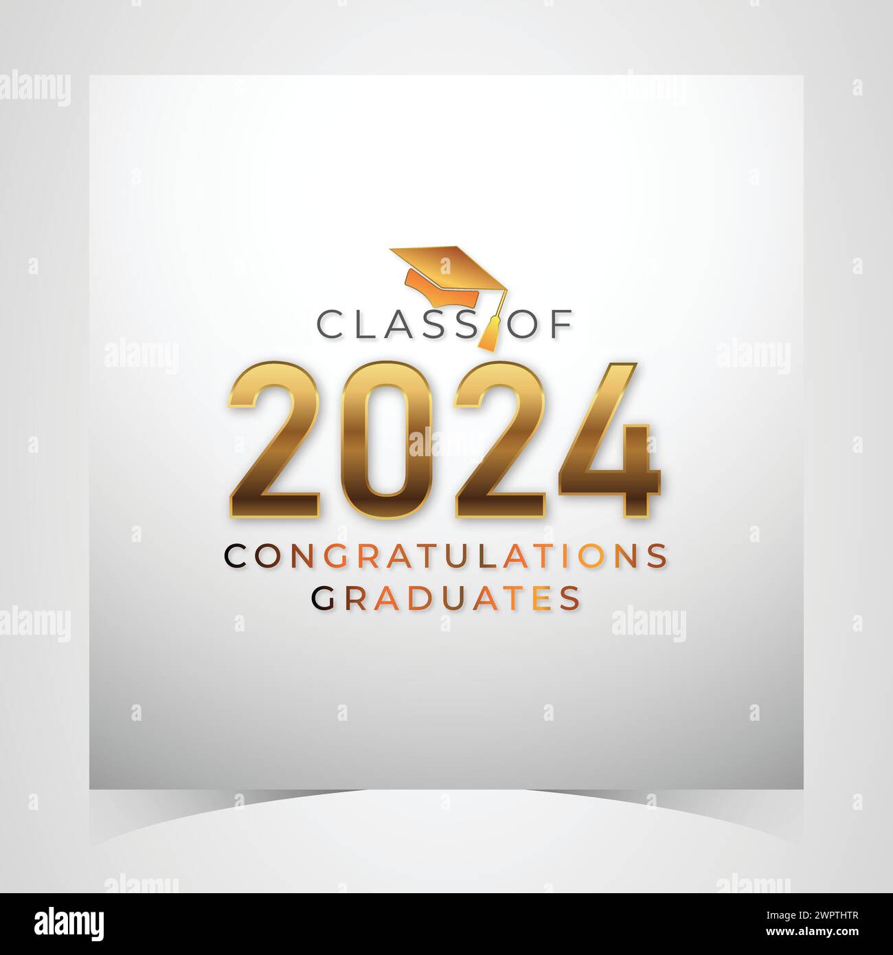 Class of 2024 Congratulations Graduates. Academic Cap and Diploma ...