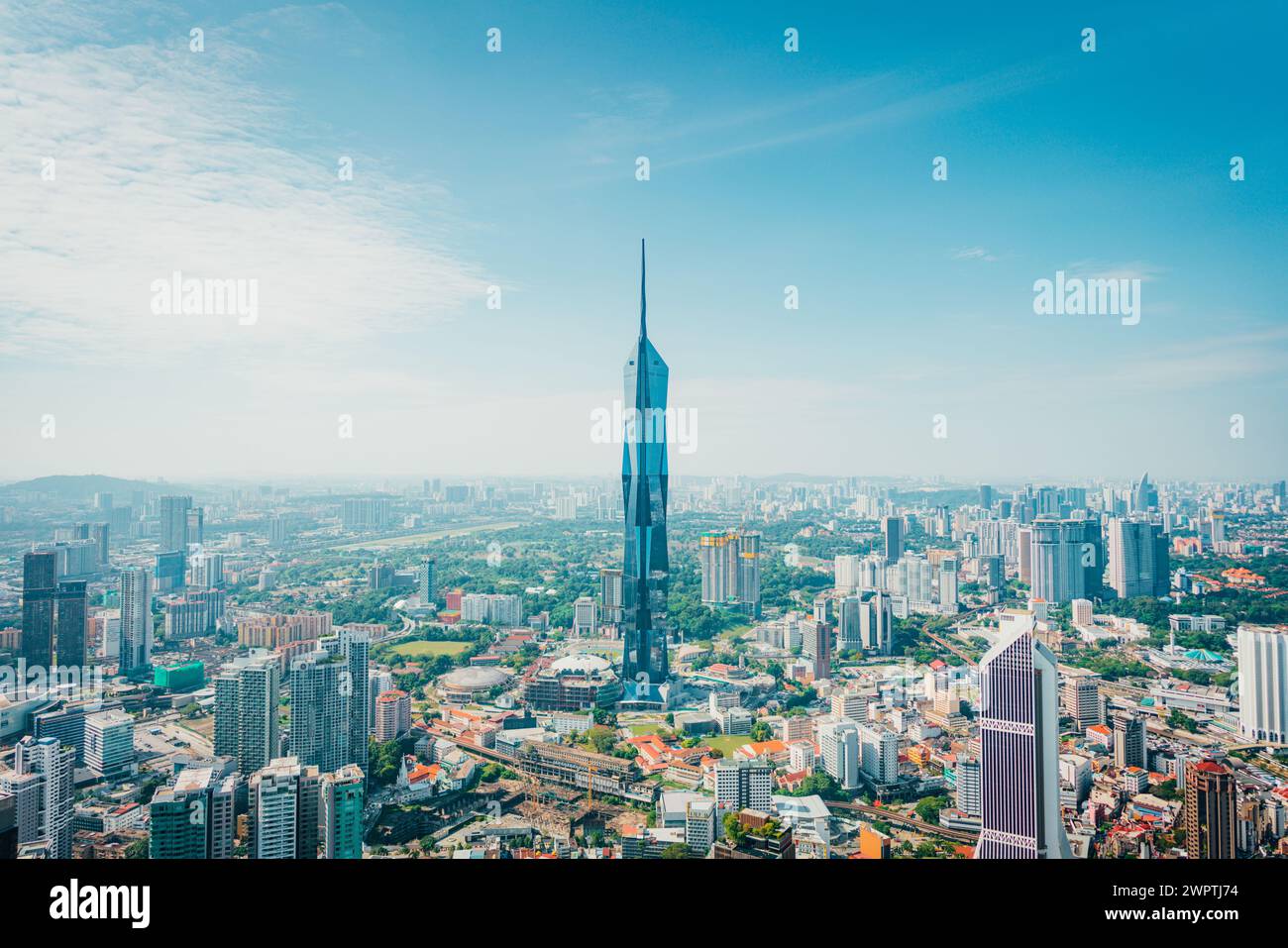 An aerial view of the Merdeka Tower, Kuala Lumpur, Malaysia Stock Photo ...