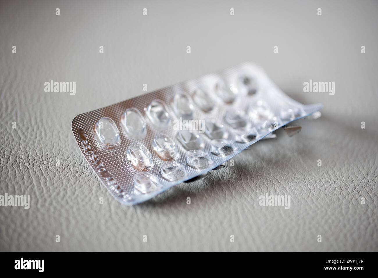 Symbolic image of medication misuse, empty blister pack Stock Photo - Alamy