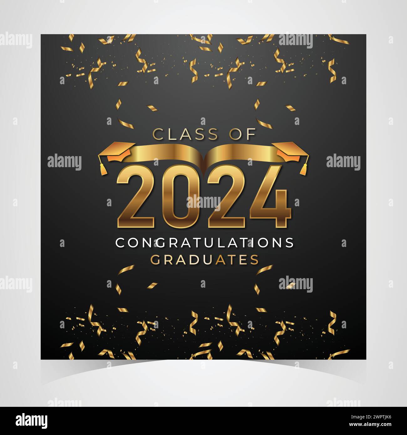 Class of 2024 Congratulations Graduates. Academic Cap and Diploma ...