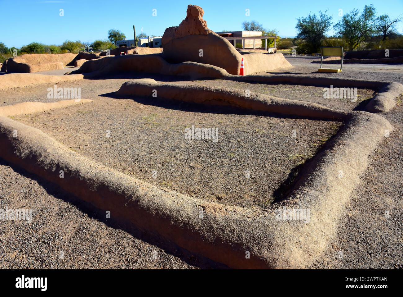 Ancient Casa Grande Ruins National Monument of the Pre-columbian ...