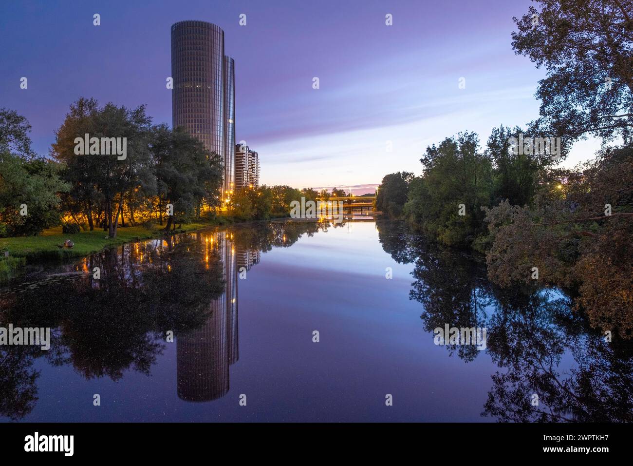 Riga. Zunds, branch of the Douga. Zunda Towers, Riga, Latvia Stock ...