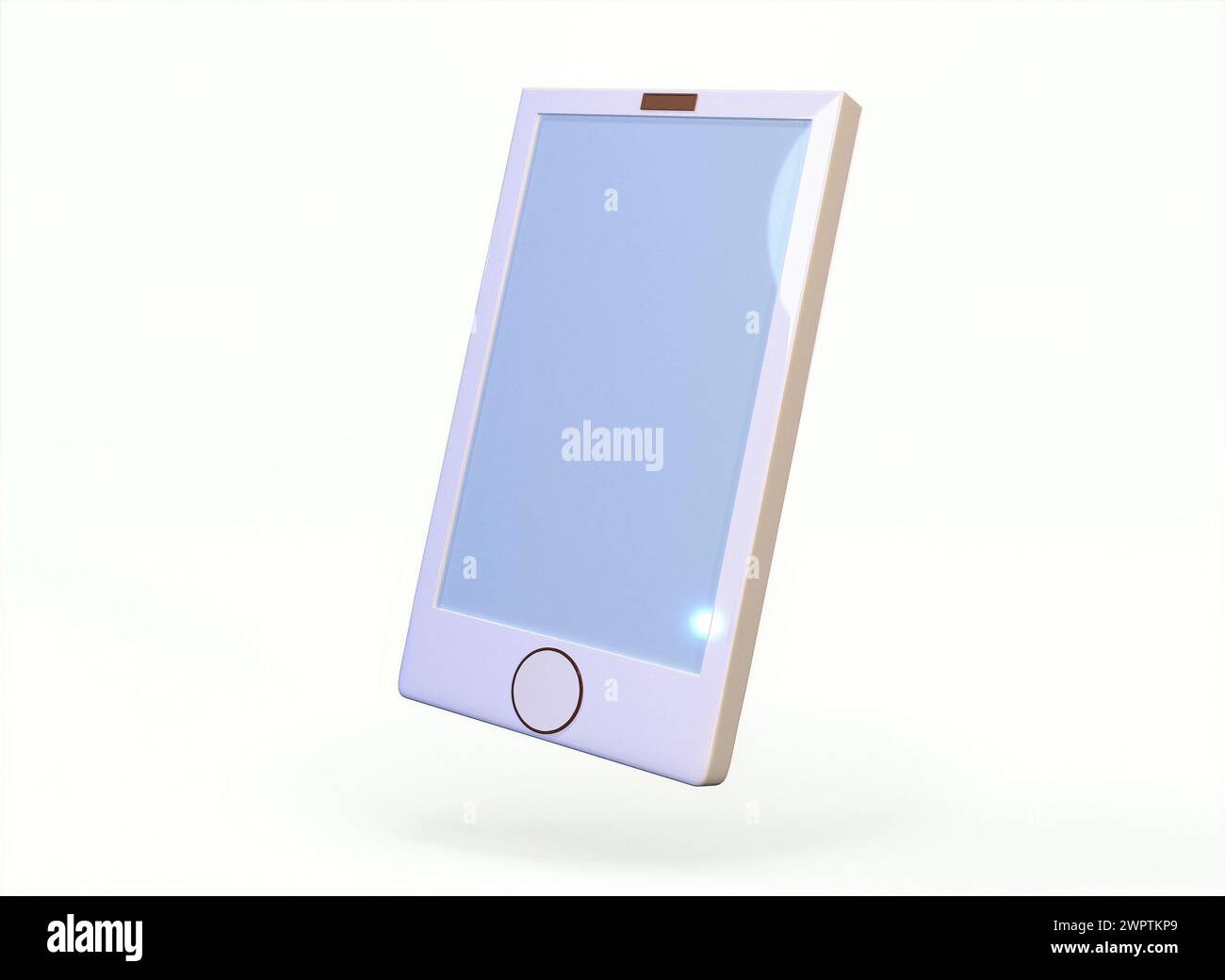 cartoon phone icon on a white background 3d rendering Stock Photo - Alamy