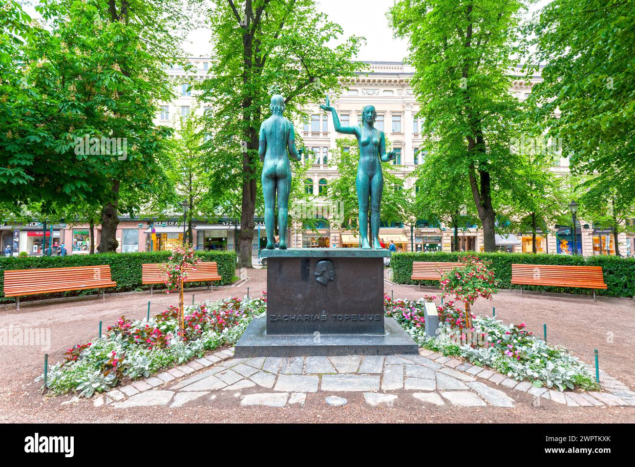 Statue in memory of children's author Zacharias Topelius in Esplanade ...