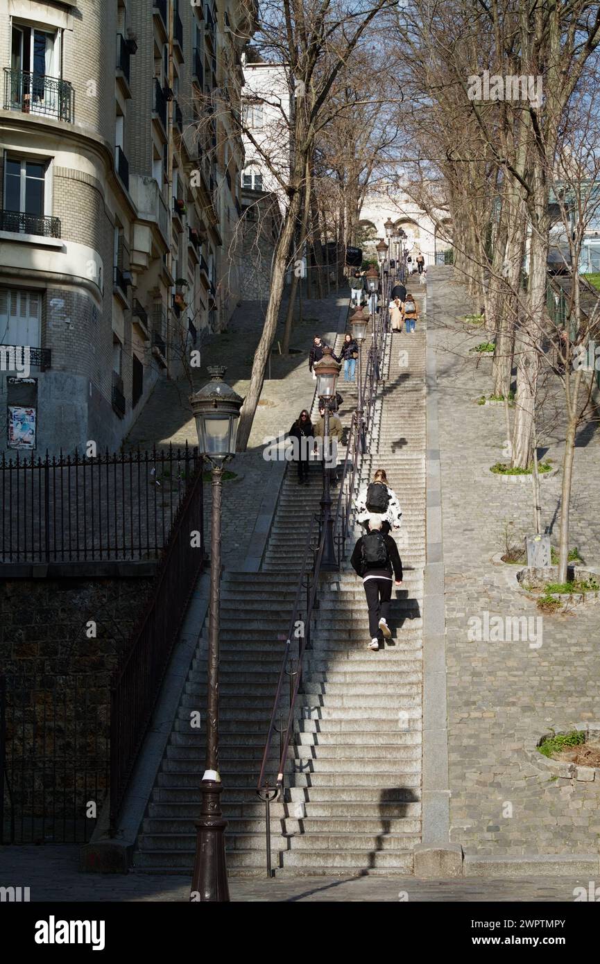 Montmartre steps hi-res stock photography and images - Alamy