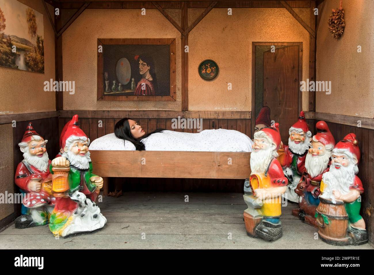 Snow White and the 7 Dwarfs Fairy tale by the Brothers Grimm Stock ...