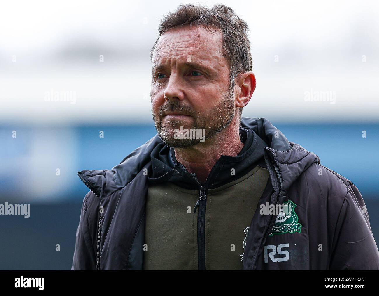 First team coach Simon Ireland of Plymouth Argyle arrives during the ...