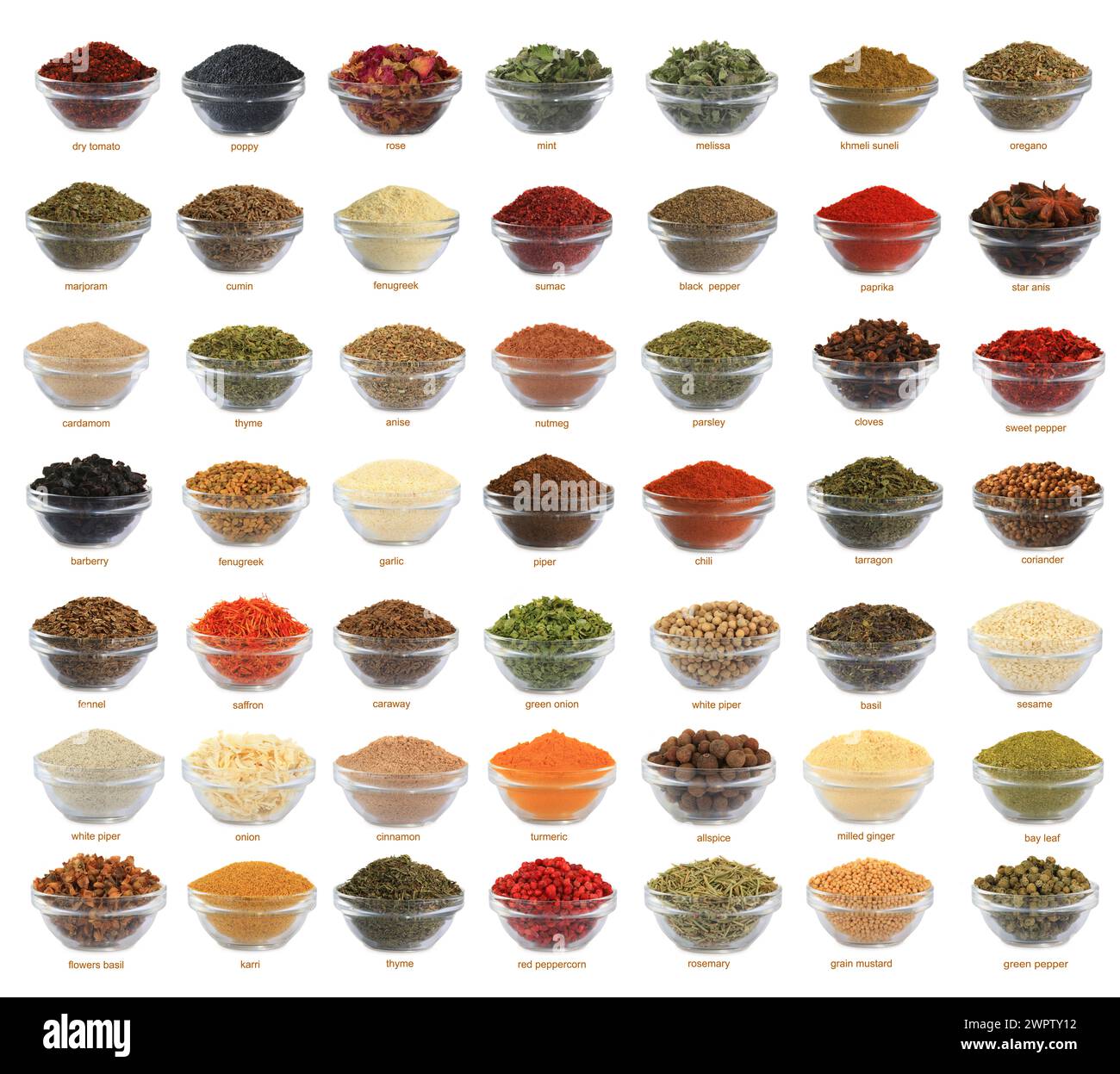 Spices names hi-res stock photography and images - Alamy