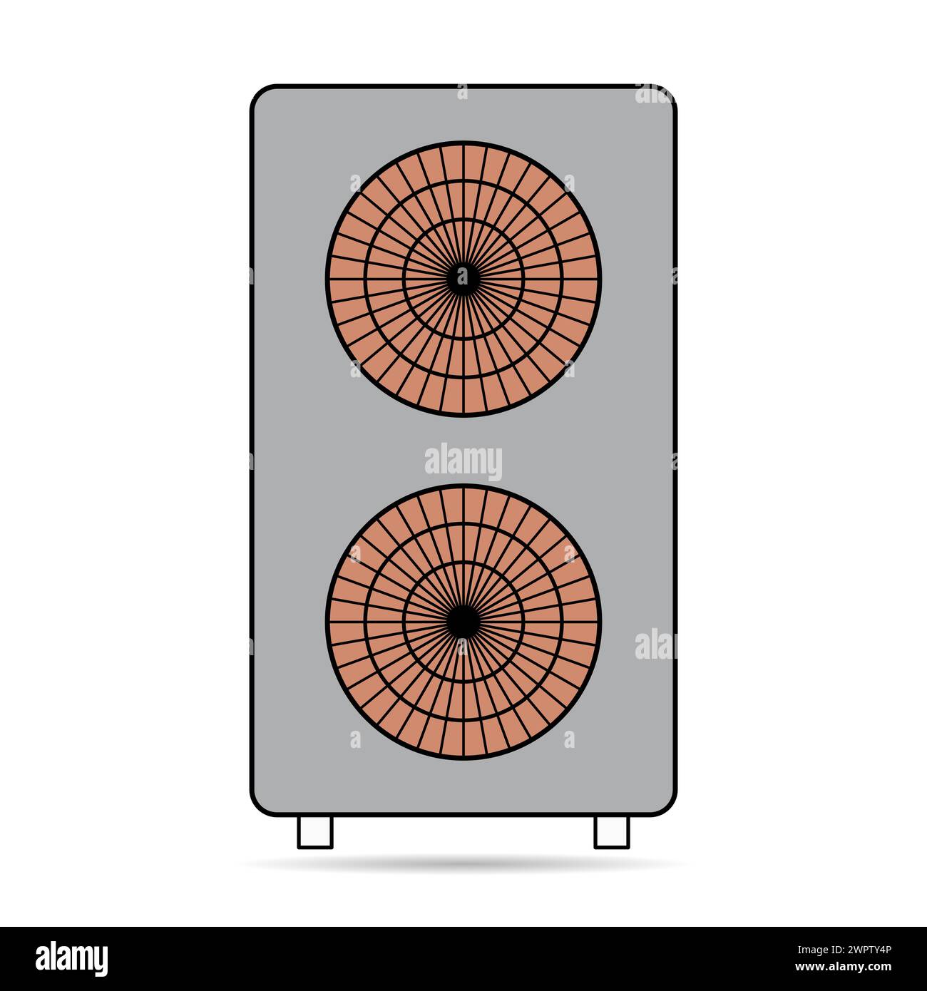 Heat pump air source shadow icon, cooling electric system machine, cool ...