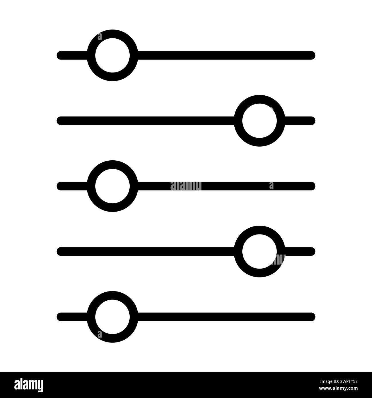 Volume mixer control icon, filter sound symbol button, switch sign ...