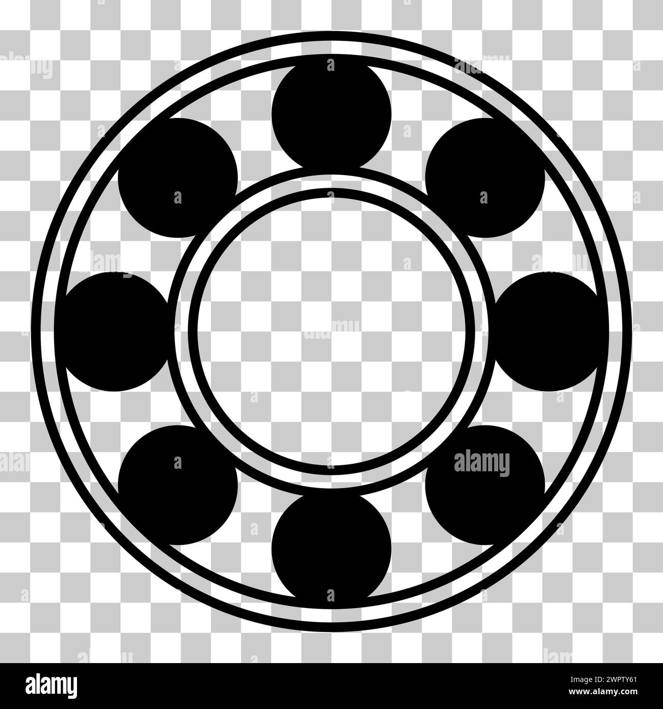 Bearing wheel icon, rolling ball sign, flat web design vector ...