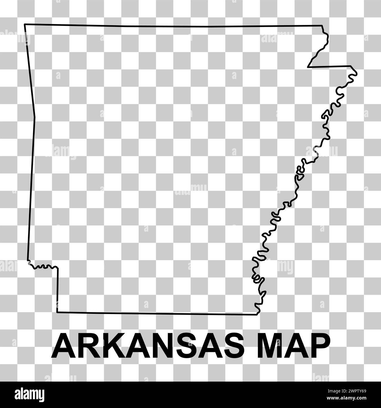 Arkansas map shape, united states of america. Flat concept icon symbol ...