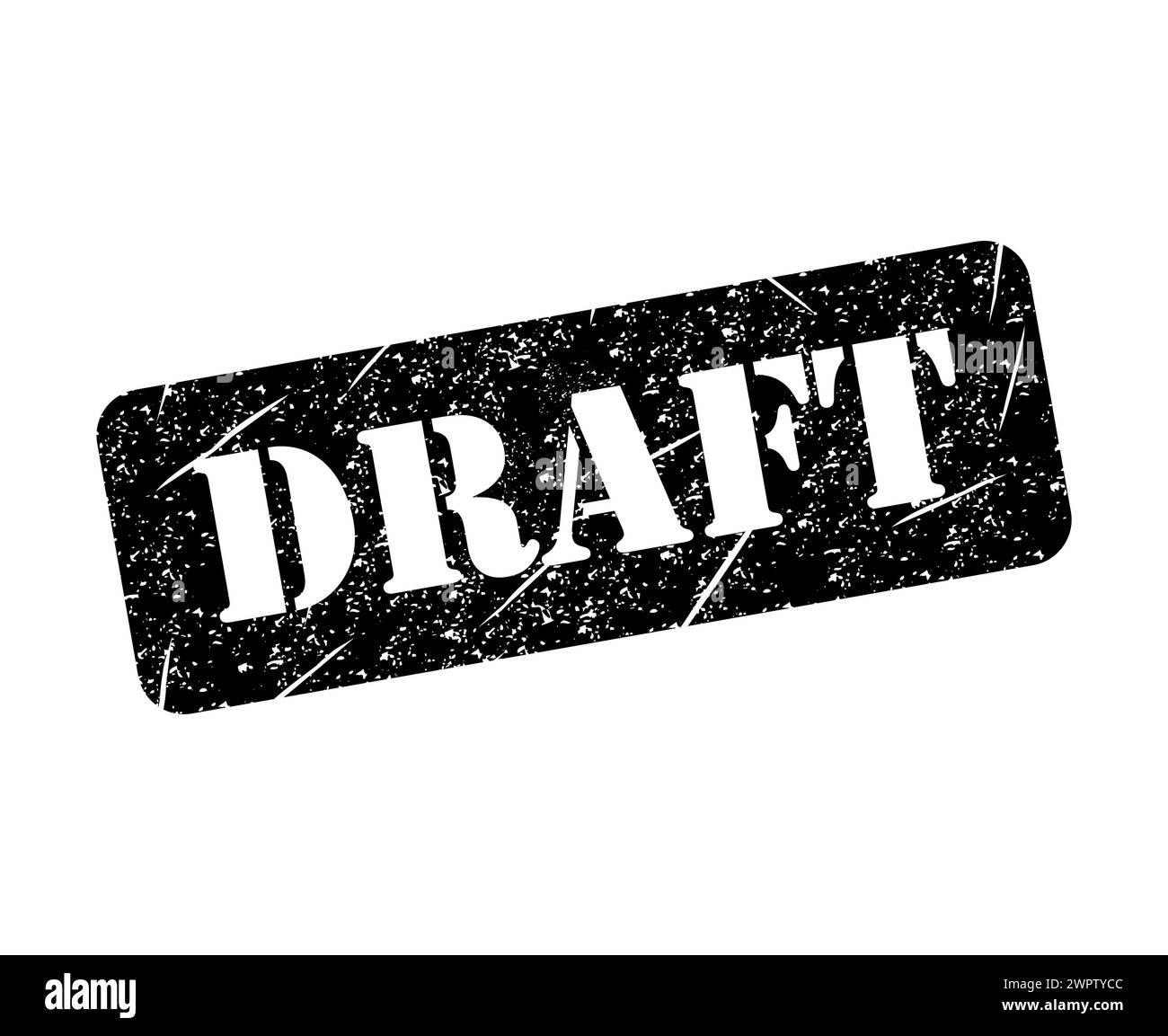 Draft stamp symbol, label sticker sign button, text banner vector ...