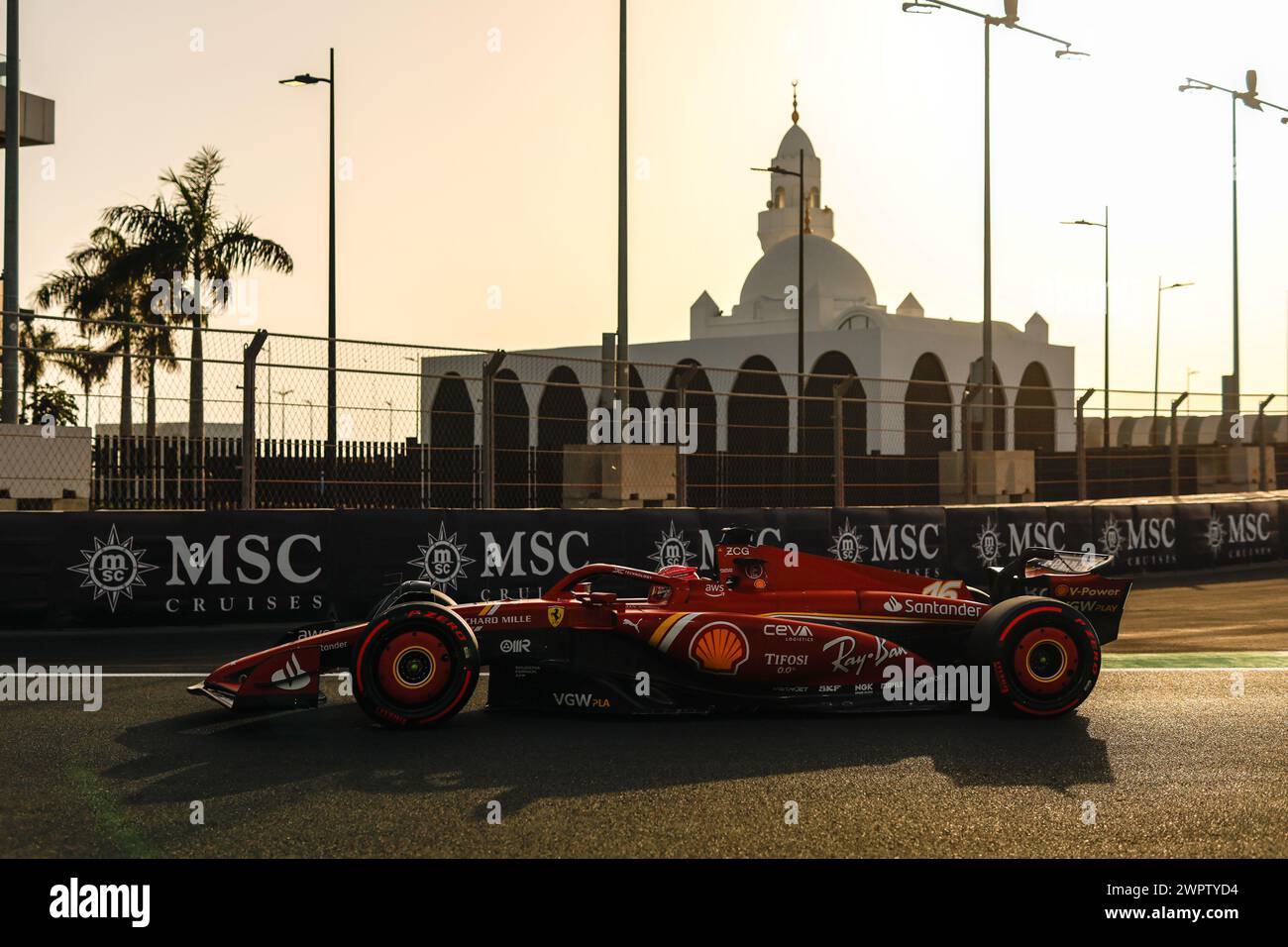 Jeddah, Arabie Saoudite. 08th Mar, 2024. 16 LECLERC Charles (mco), Scuderia Ferrari SF-24 ...