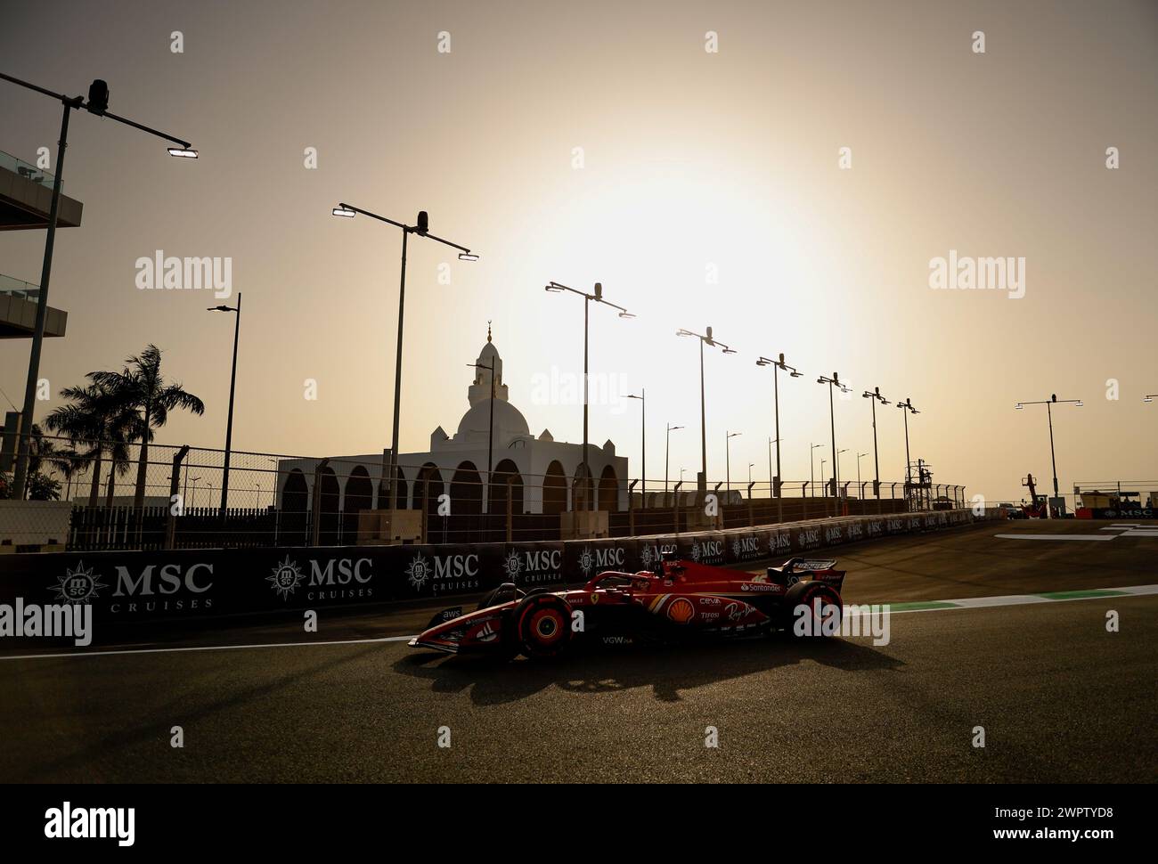 Jeddah, Arabie Saoudite. 08th Mar, 2024. 16 LECLERC Charles (mco), Scuderia Ferrari SF-24 ...
