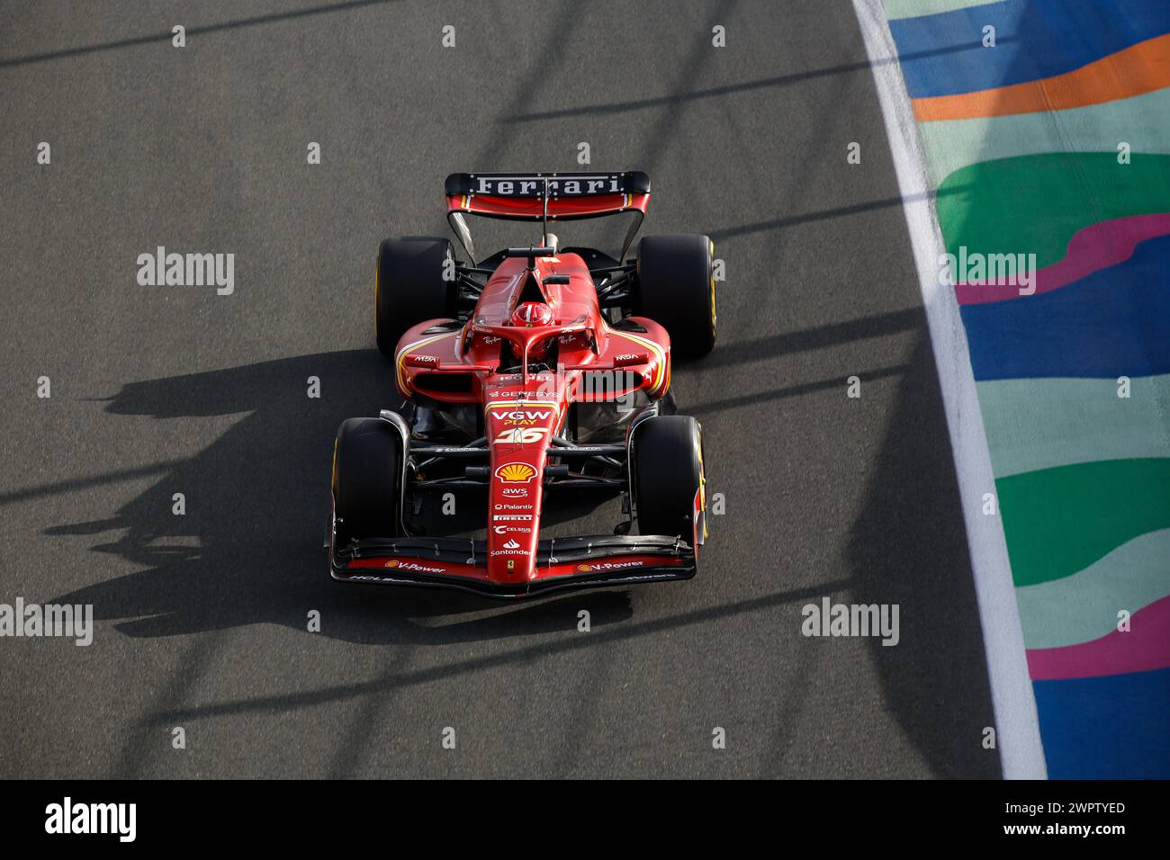 Jeddah, Arabie Saoudite. 08th Mar, 2024. 16 LECLERC Charles (mco), Scuderia Ferrari SF-24 ...