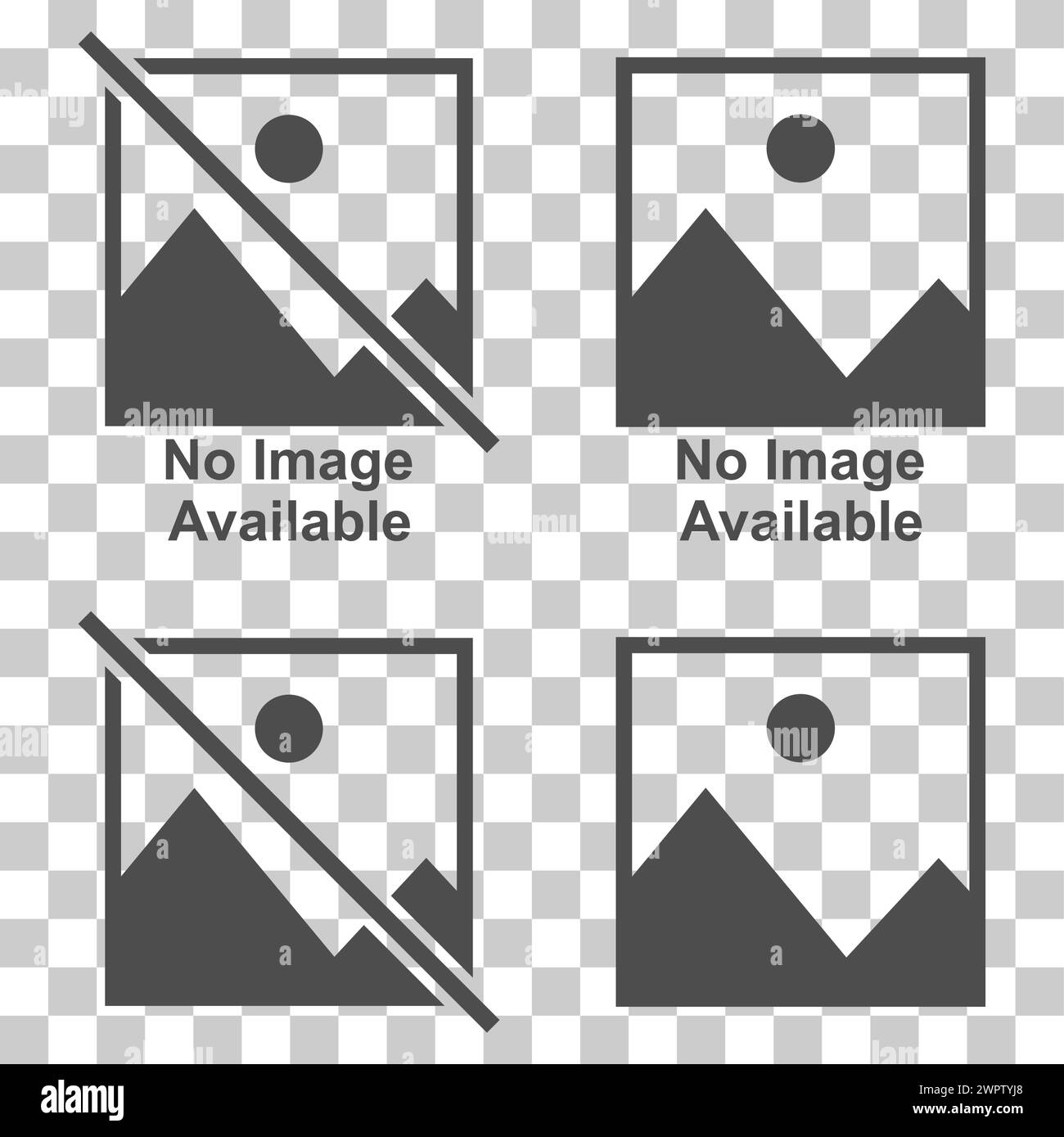 Set of No image vector symbol, missing available icon. No gallery for ...