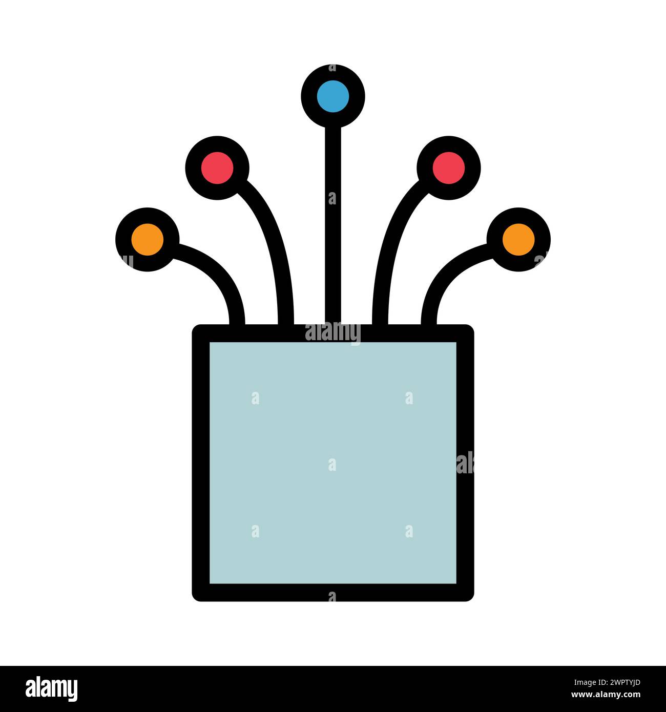 Optical cable icon, technology information wire web network, digital ...