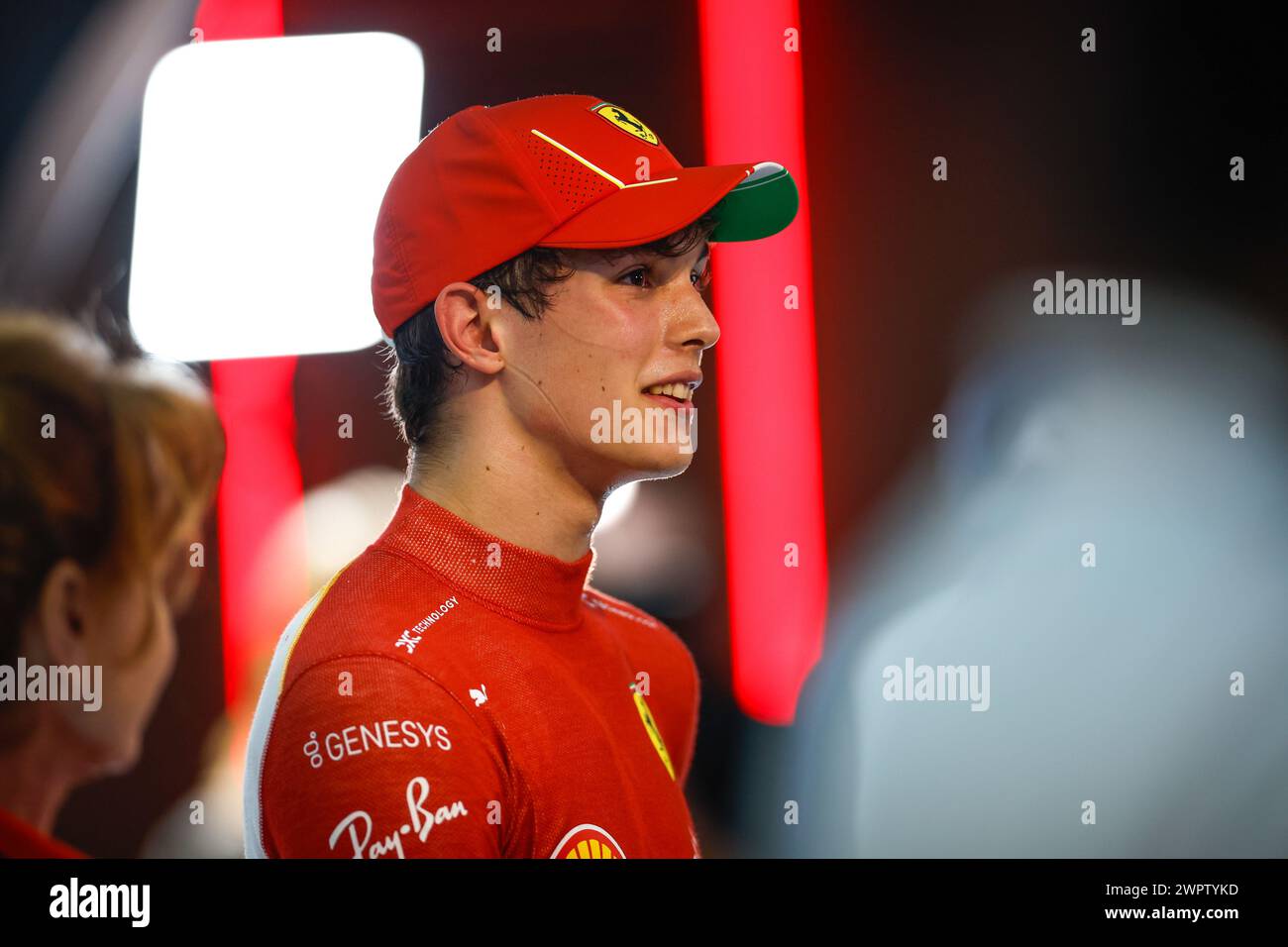 Jeddah, Arabie Saoudite. 08th Mar, 2024. BEARMAN Oliver, Scuderia Ferrari SF-24, portrait during ...