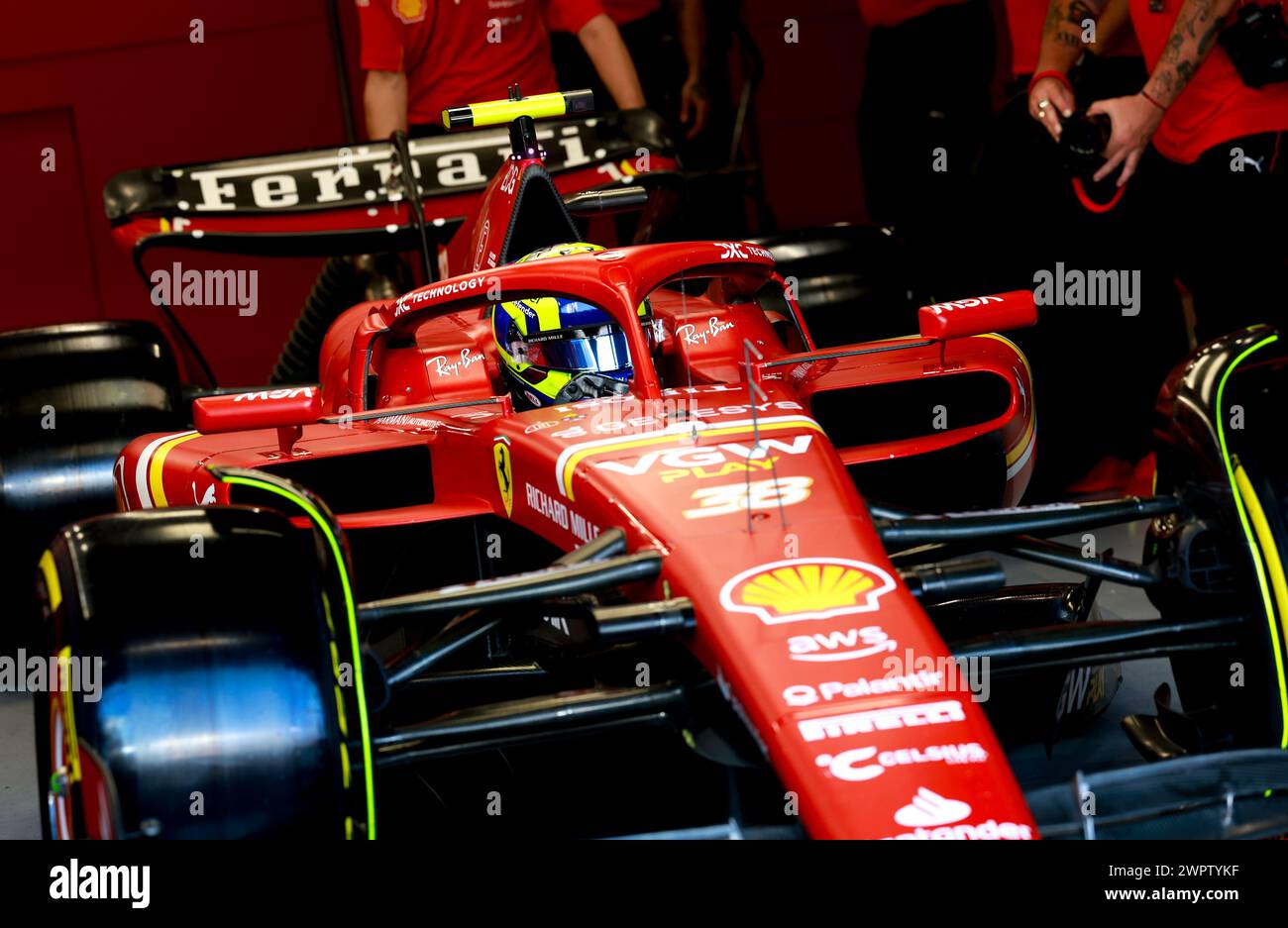 Jeddah, Arabie Saoudite. 08th Mar, 2024. stand, pit lane, 38 BEARMAN Oliver, Scuderia Ferrari SF ...