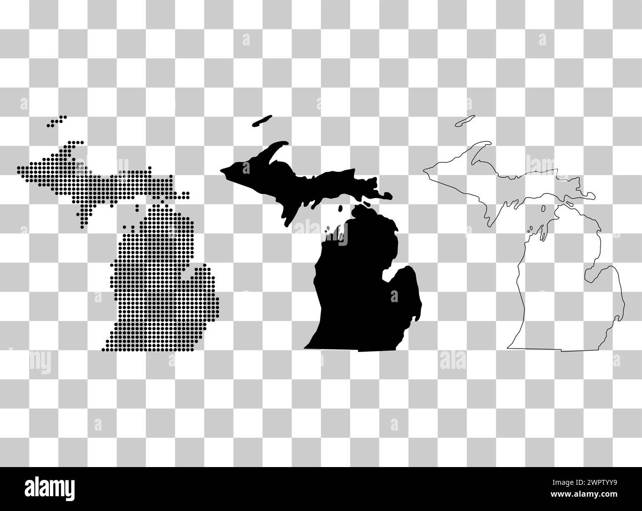 Detroit michigan map Black and White Stock Photos & Images - Alamy