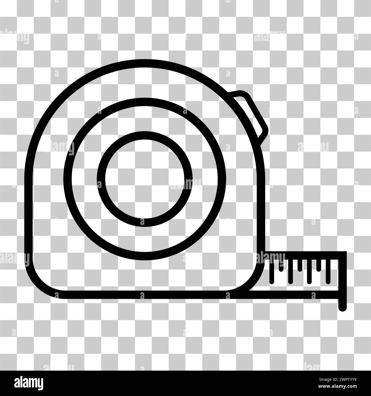 Measurement tape icon, measure tool concept design symbol, instrument ...