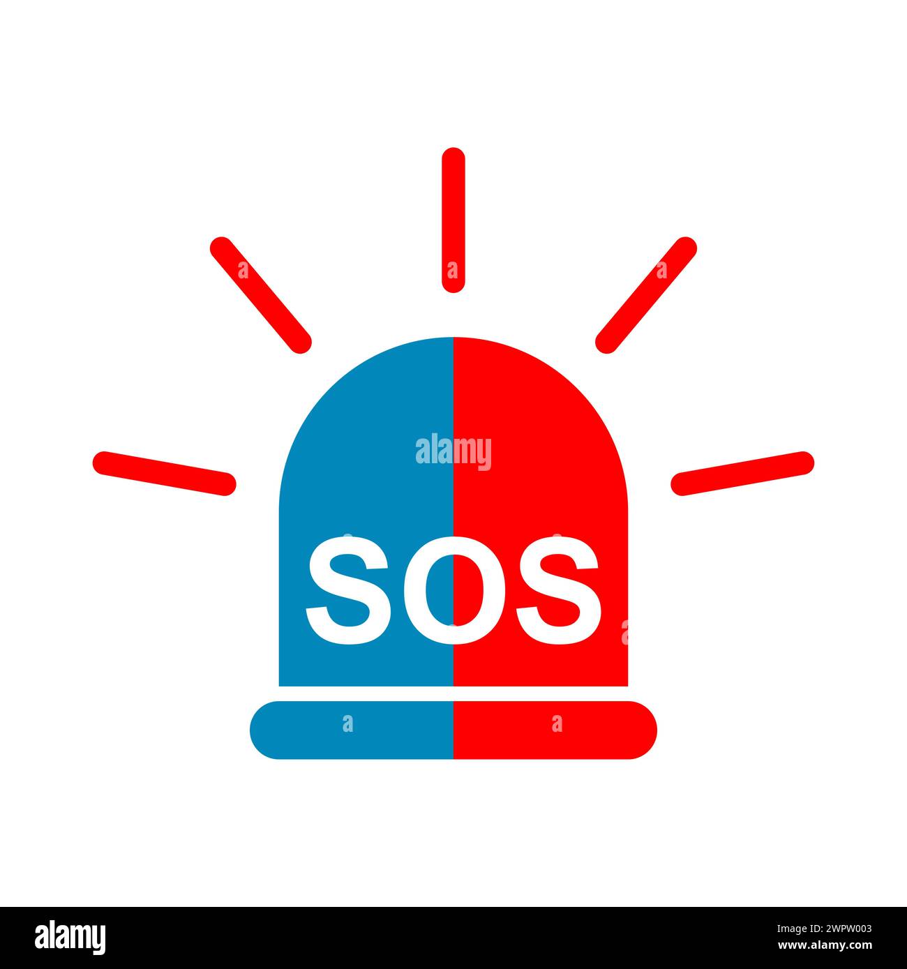 SOS help icon, safety support alert flat design, save vector ...