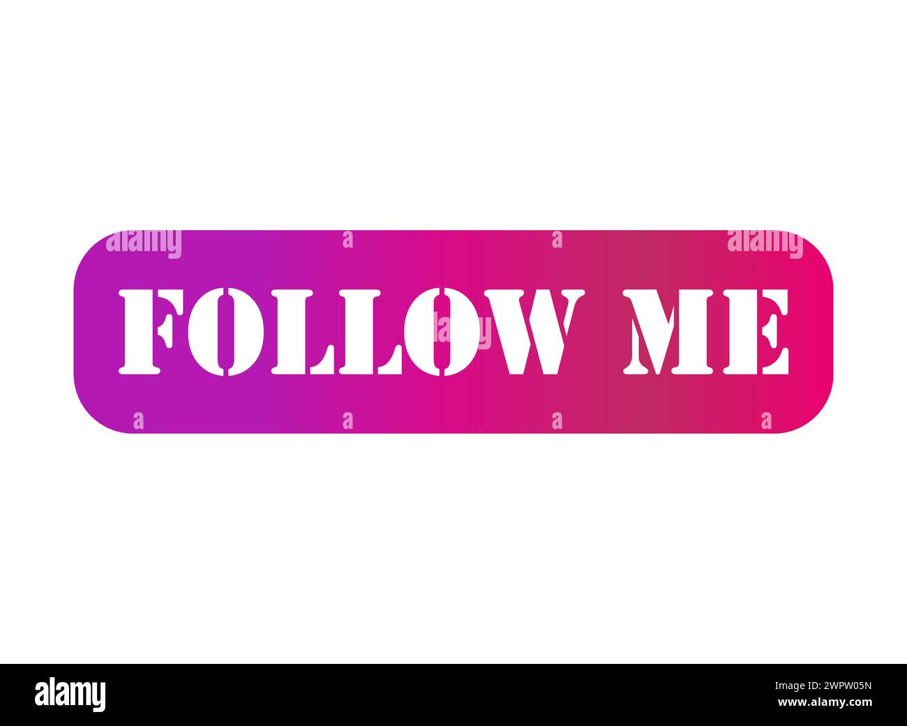 Follow me graphic concept symbol, speech button web label, vector ...