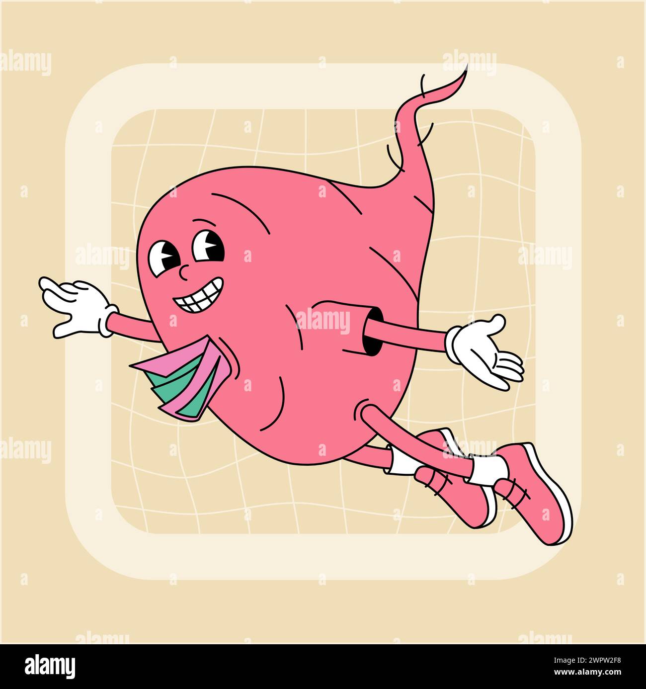 Vintage groovy beetroot character Stock Vector Image & Art - Alamy