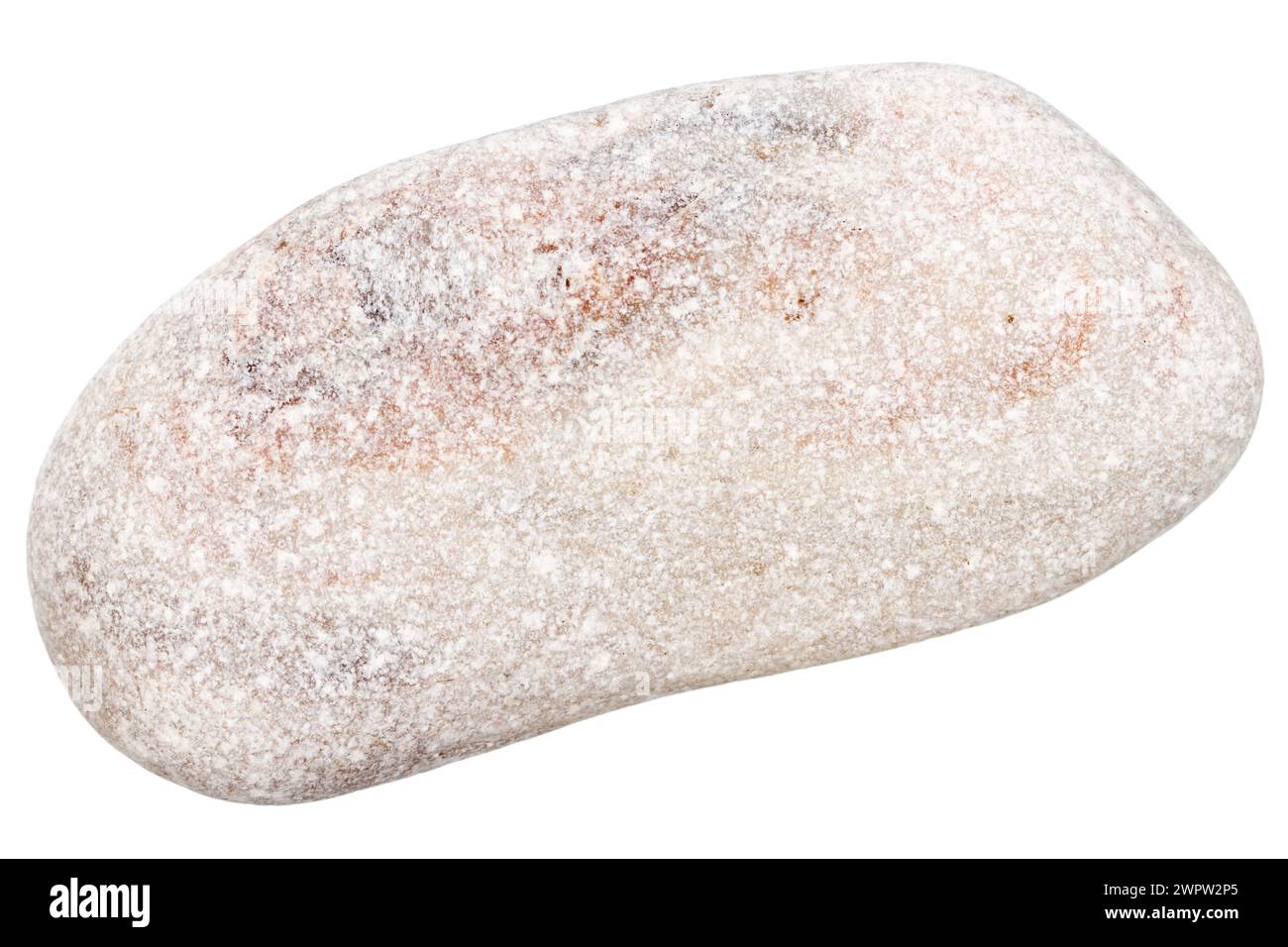 Top view of single gray pebble isolated on white background Stock Photo ...